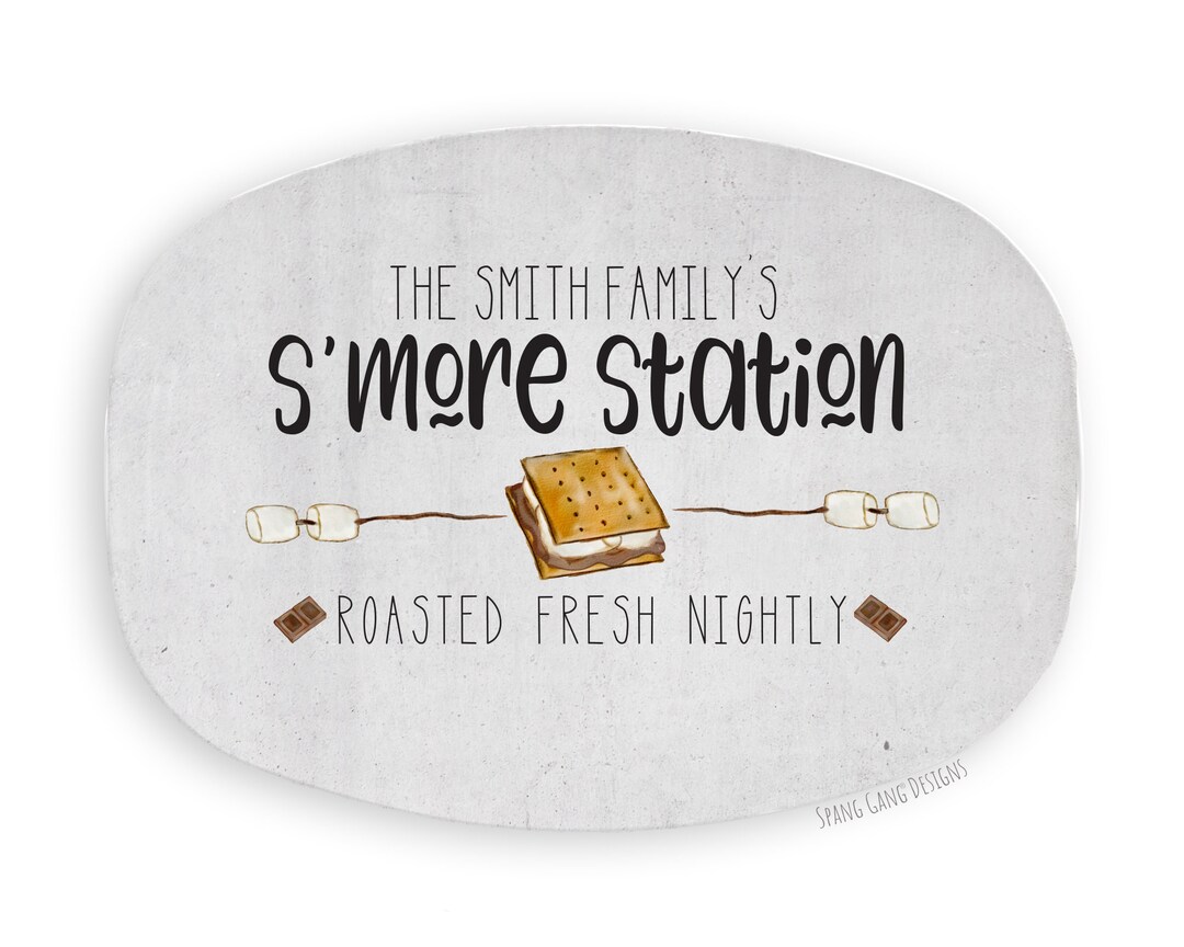 S'more Station Custom Platter | Dessert Tray for Housewarming | Smore ...