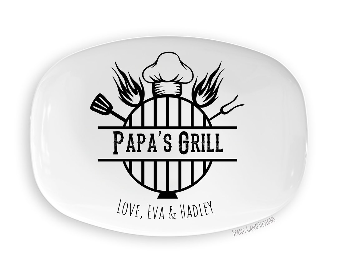 Serving Platter for Men Husband BBQ Gifts Papa Dad Grandpa Personalized ...