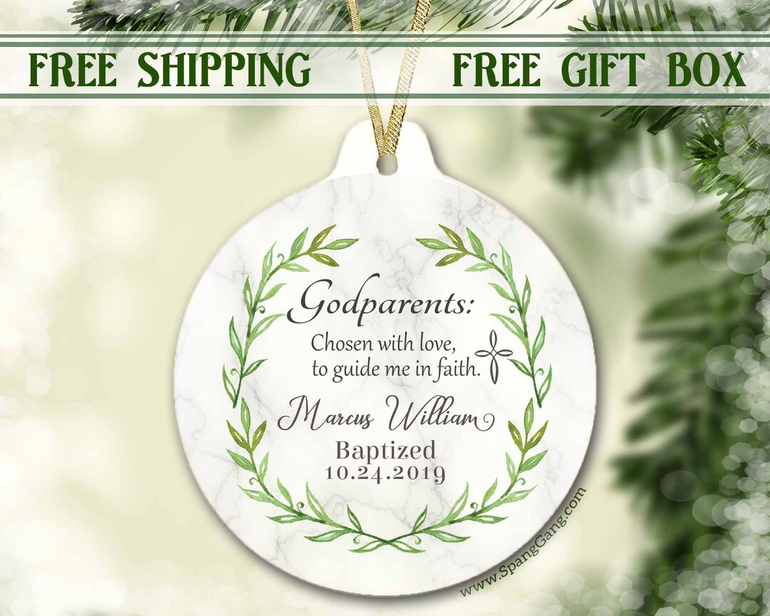 Godparents Ornament | Gift for Godparents | Gift From Godchild ...