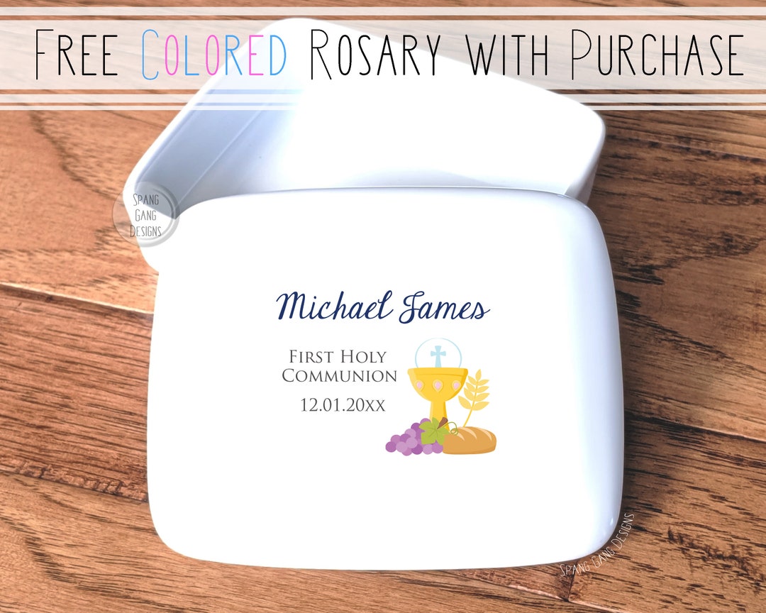 First Communion Gift Boy 1st Holy Communion Keepsake Trinket Box ...