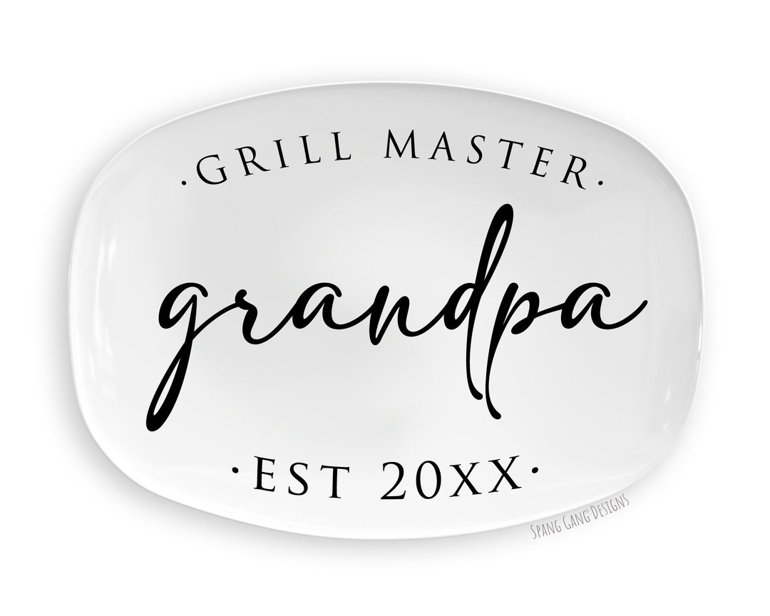 Serving Platter for GRANDPA | Grill Lover Gift | Christmas Papa | Plate ...