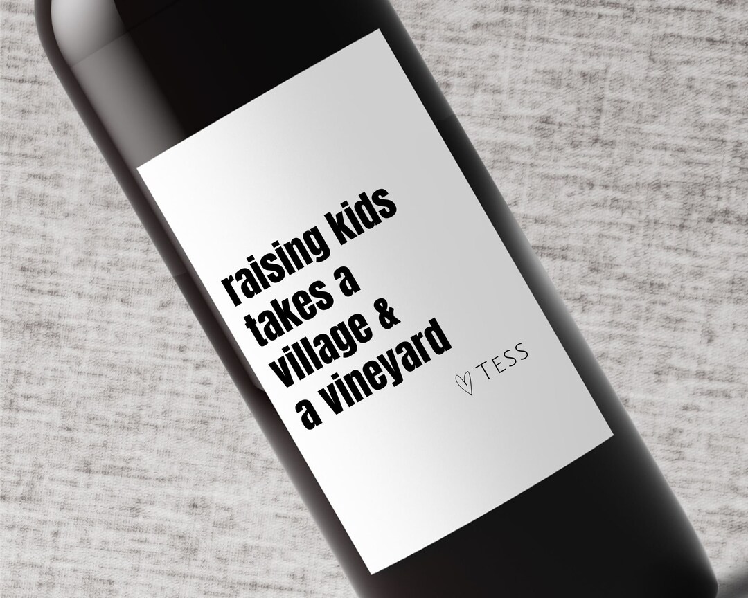 Funny Mom Wine Label New Mom Gift Funny Wine Gift for Best Friend ...