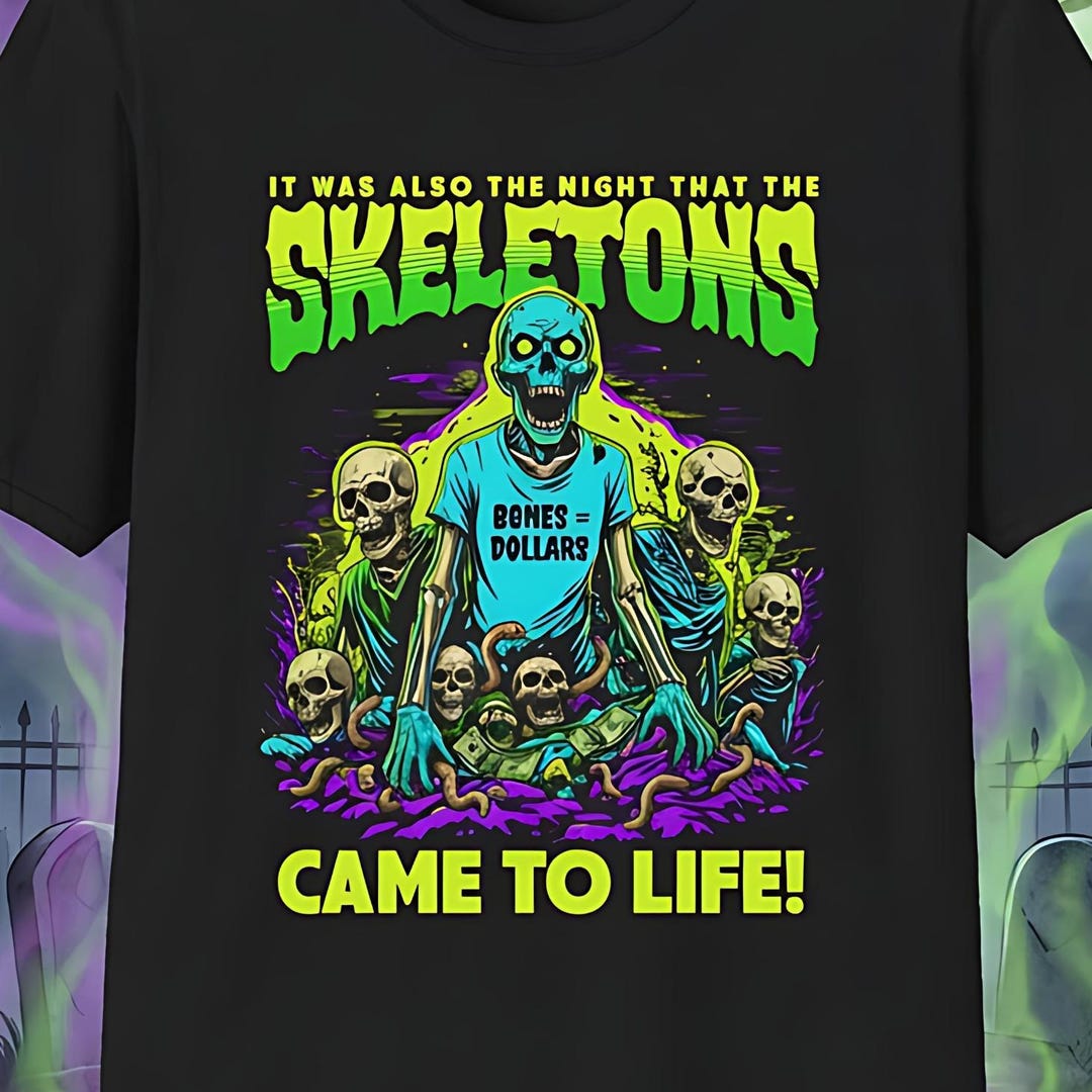 Skeletons Came to Life Horror Comedy T-shirt, I Think You Should Leave ...