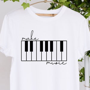 Make Music Shirt Pianist T-shirt Piano Teacher Piano - Etsy