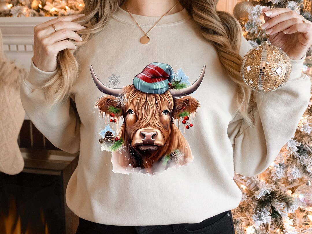 Highland Cow Sweatshirt Highland Cow Crewneck Western - Etsy
