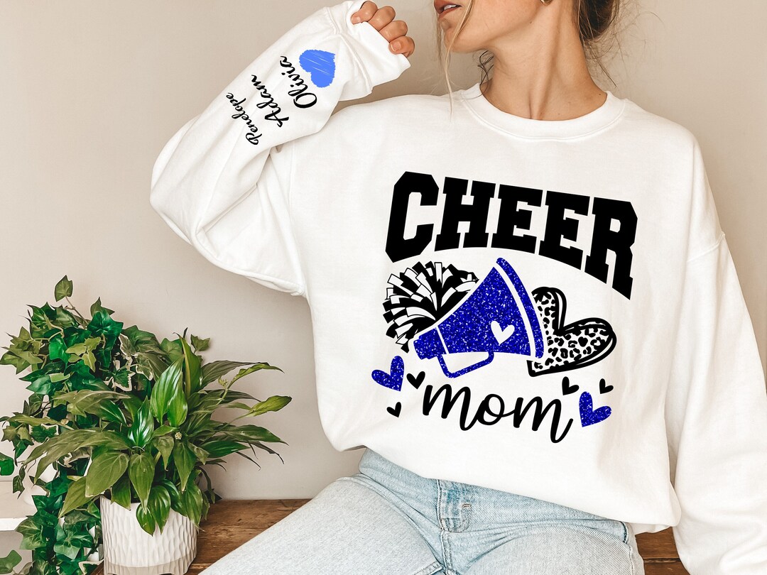 Cheer Mom Royal Blue Hoodie and Sweatshirt, Cheerleader Hoodie,cheer ...