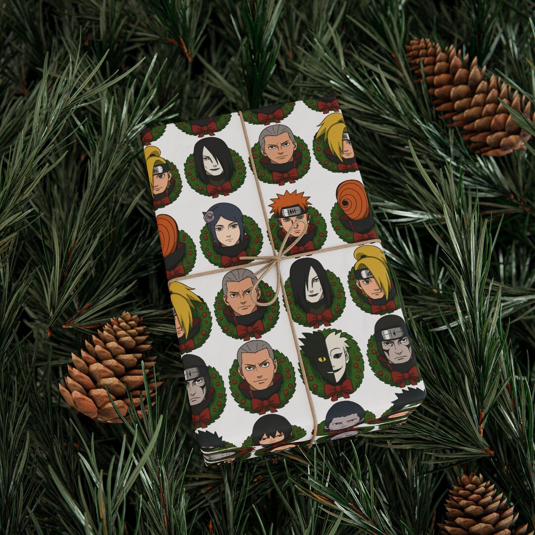 Gift Wrap |akatski| Naruto Holiday Wrapping Paper - Etsy