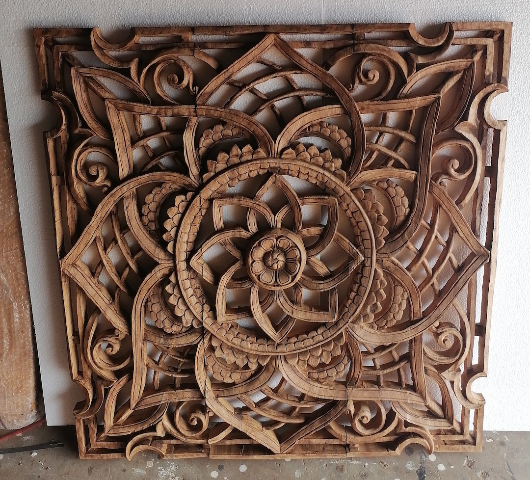 Extra Thickness Natural Color Multi Layer Mandala Wall Art Wood Mandala ...