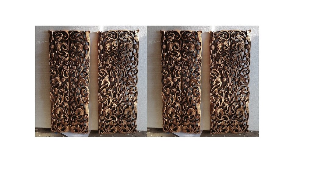 Extra Thickness 4 Pcs Raw Wood Color Wood Carving Panel 14 X 36 Inches ...