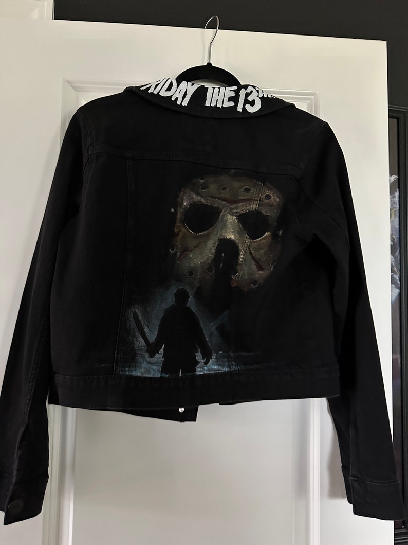 Hand Painted Denim Jason, Friday the 13th - Etsy
