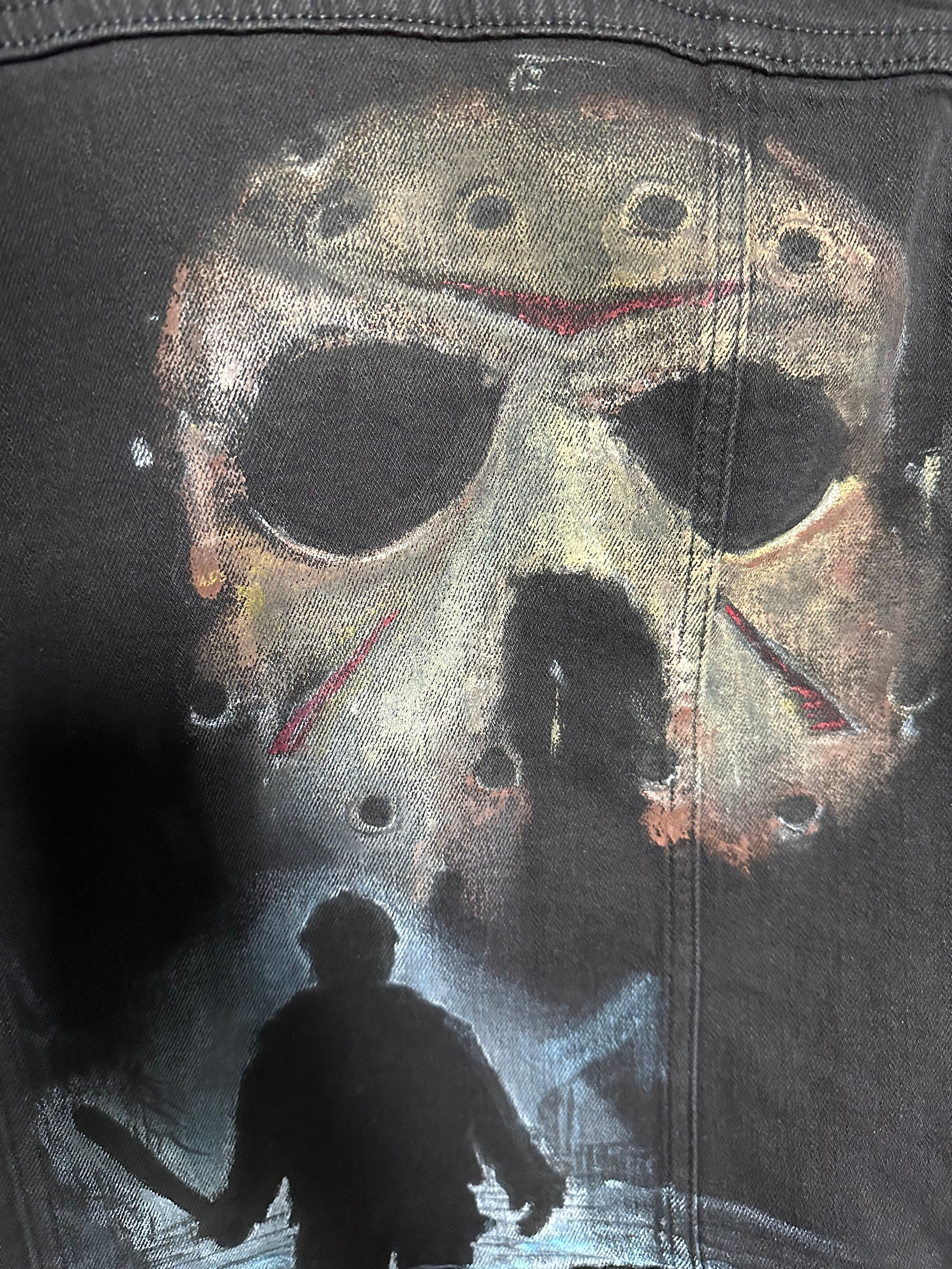 Hand Painted Denim Jason, Friday the 13th - Etsy