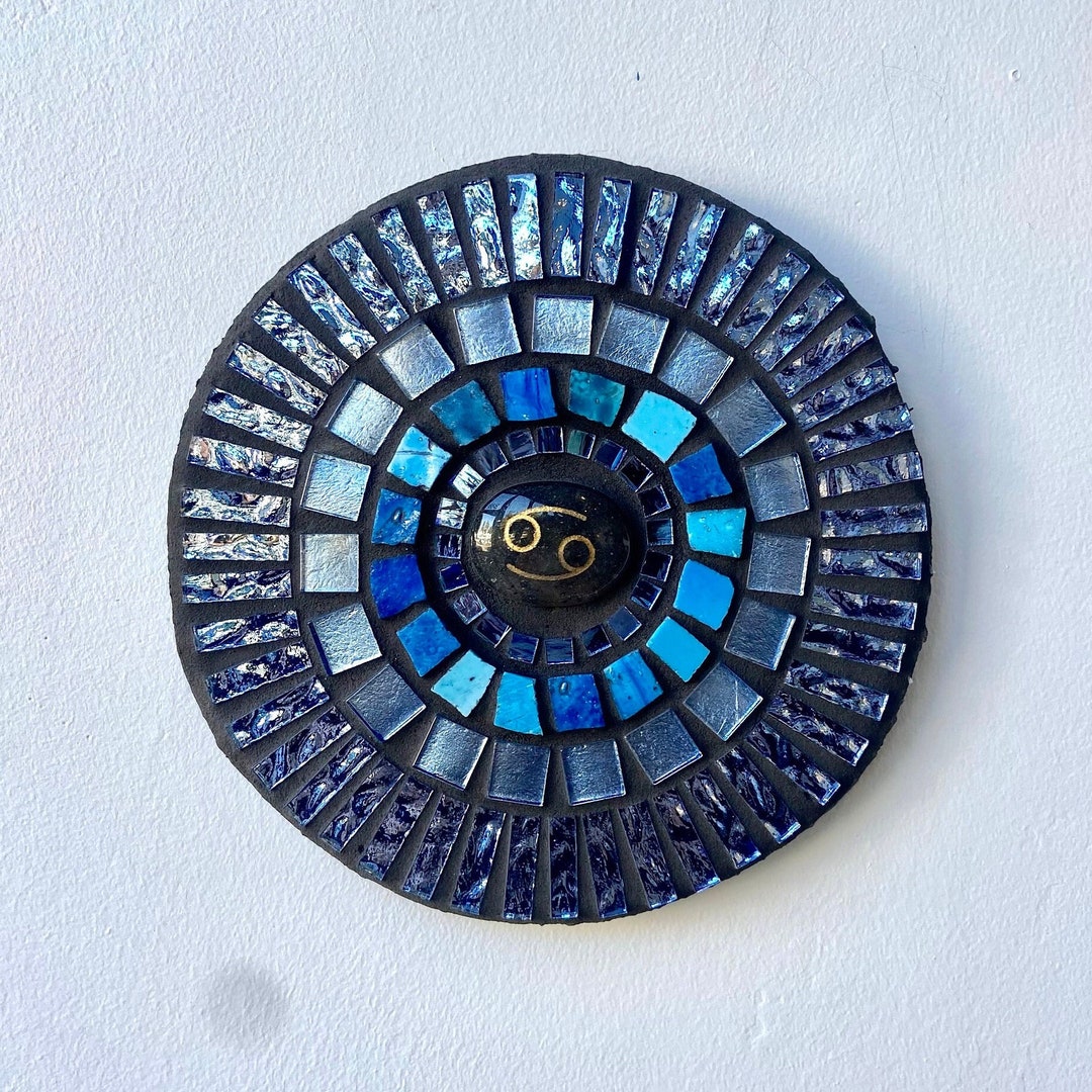 Cancer Wall Mandala 7.5 Diameter Mosaic Art Zodiac - Etsy