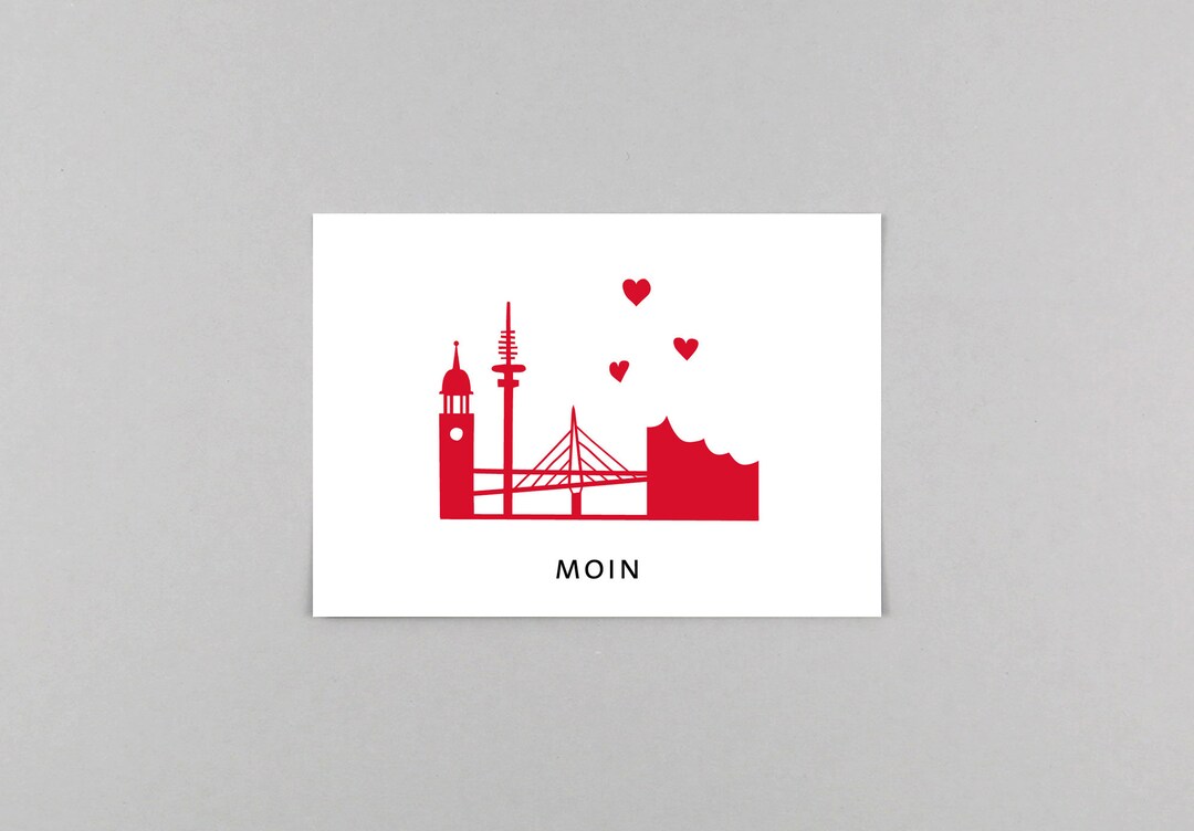 Postcard, Greetings From Hamburg, Skyline, Hanseatic City, Moin ...