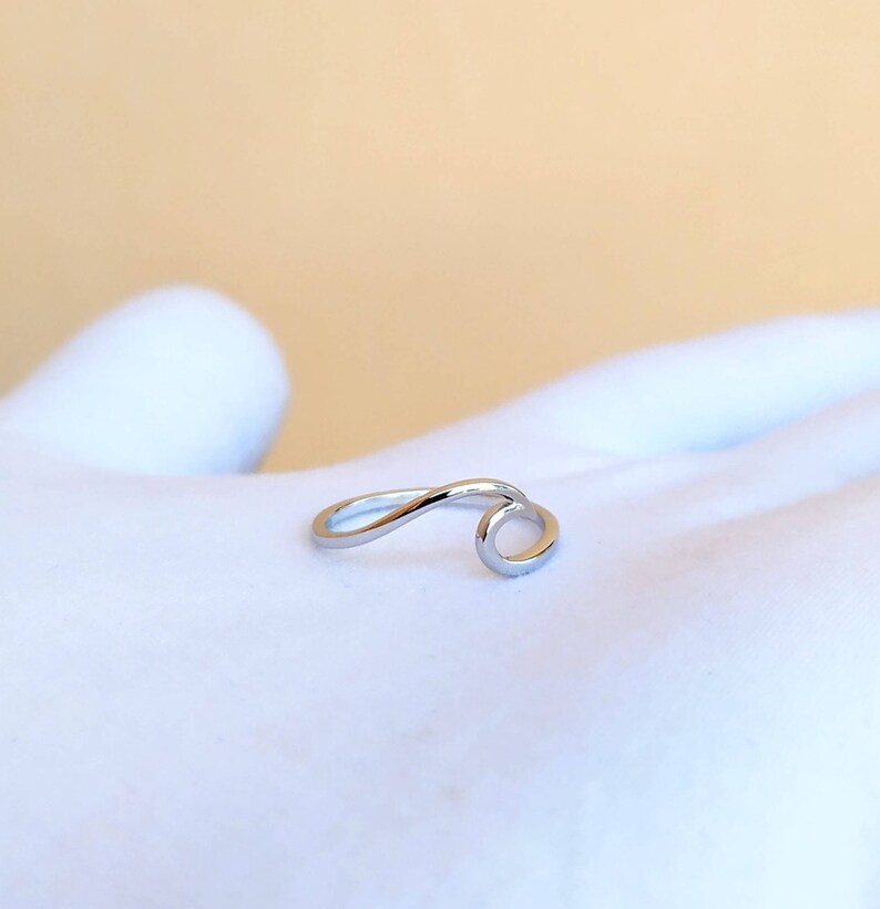 Solid Gold Wave Ring in 14k 18k Solid Rose Gold Yellow Gold & - Etsy