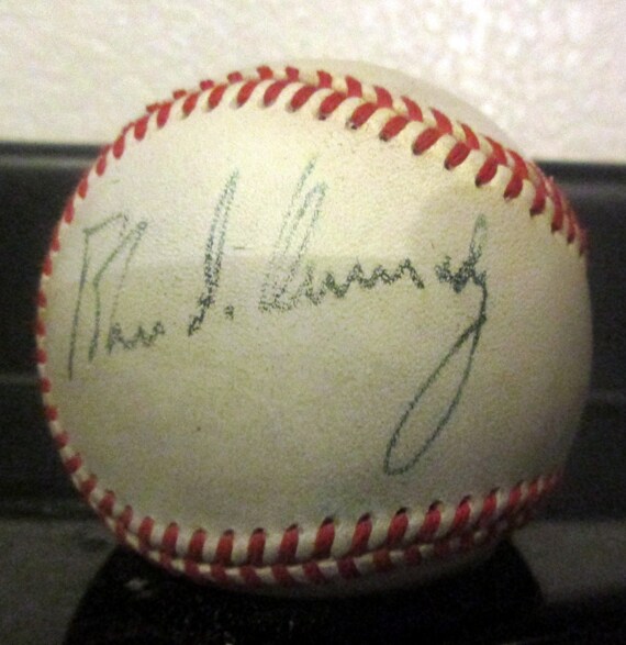 John F. Kennedy Replica Autographed 1950's Baseball | Etsy