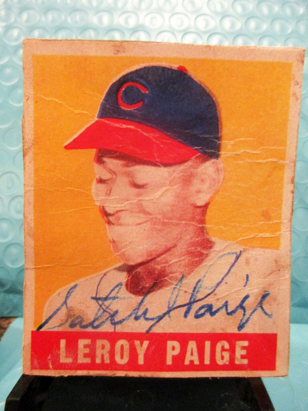 1/1 Satchel Paige Reproduction Autographed 1949 Leaf Baseball Card ...