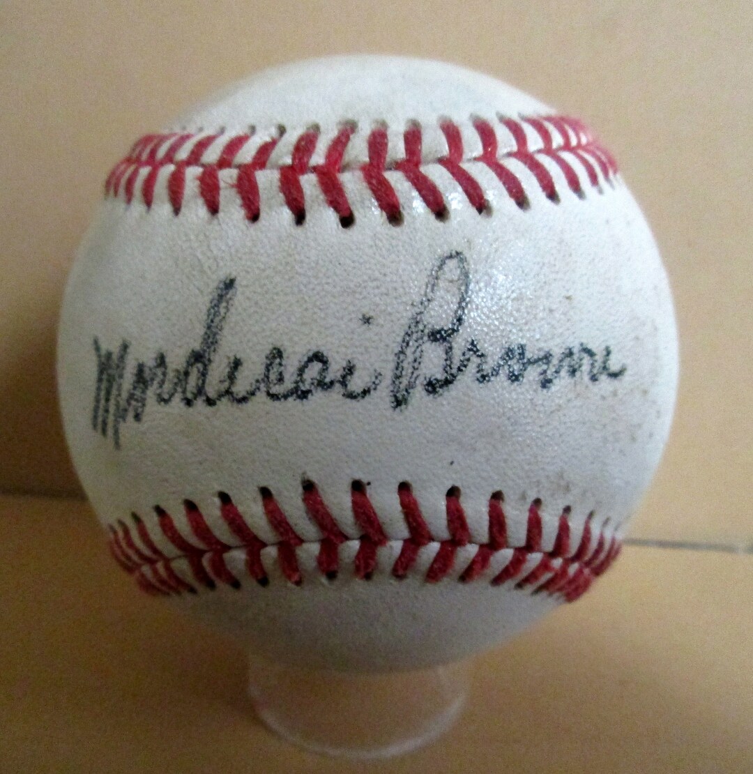 Mordecai "three Finger" Brown Replica Autographed Baseball - Etsy