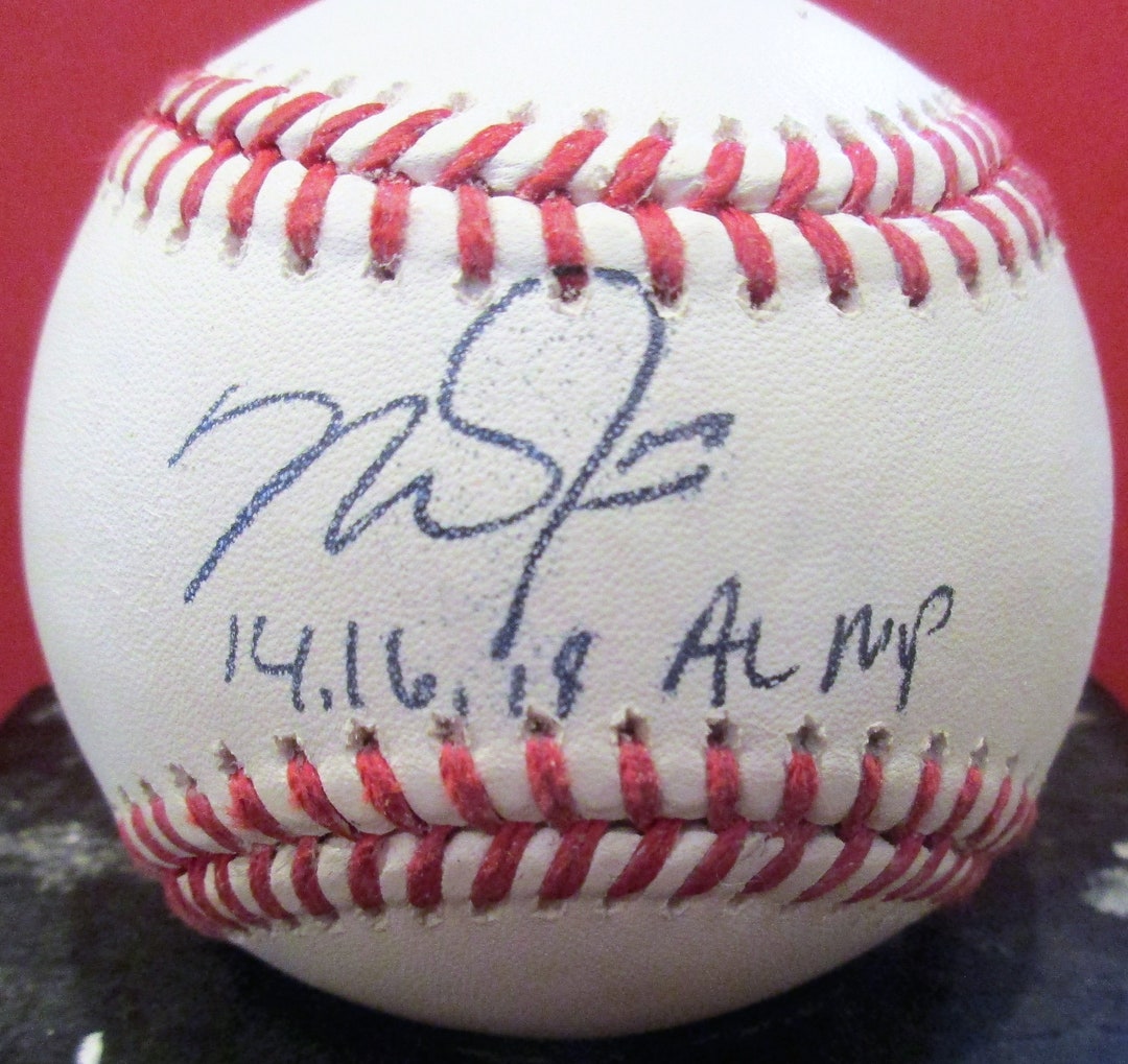 NEW DESIGN FOR 2022* Mike Trout Replica Autographed Baseball - Etsy