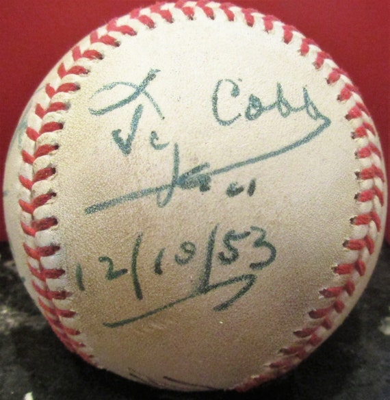 NEW DESIGN FOR 2022 Ty Cobb Autographed 1953 Baseball - Etsy