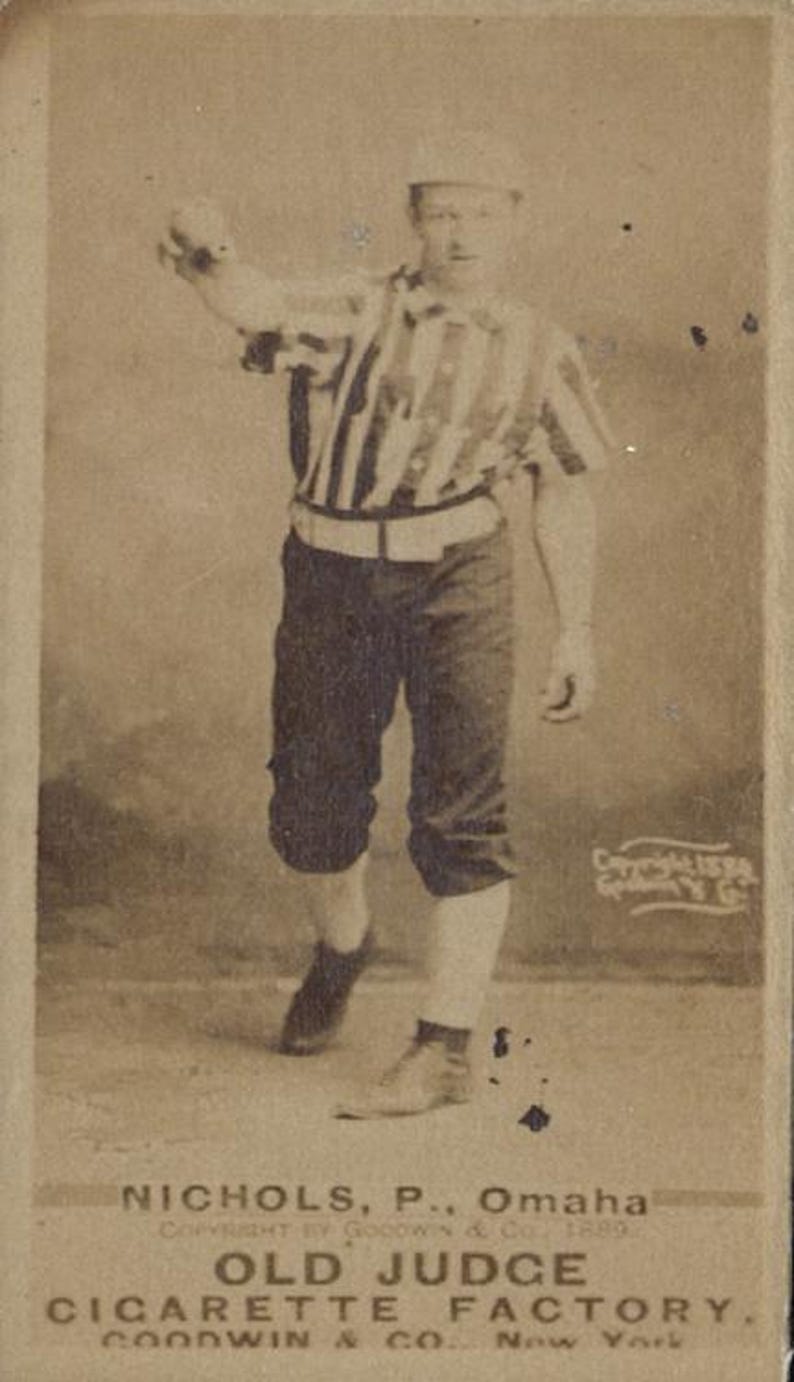 Charles "kid" Nichols Reproduction N172 Old Judge Card - Etsy