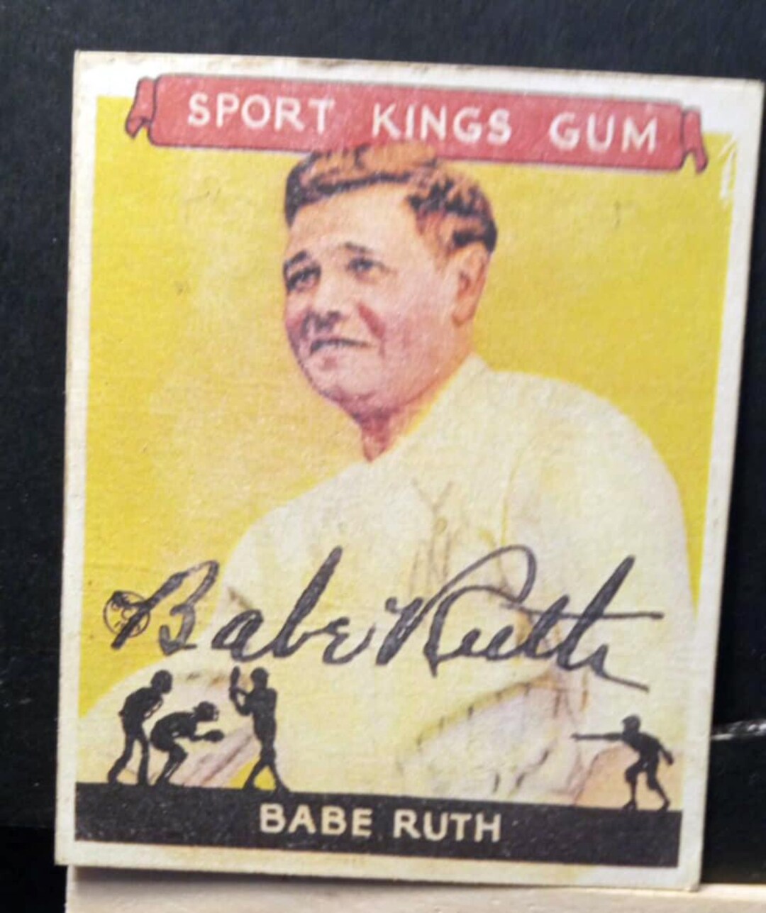 Babe Ruth Reproduction Autographed 1933 Goudey Sport Kings Baseball ...