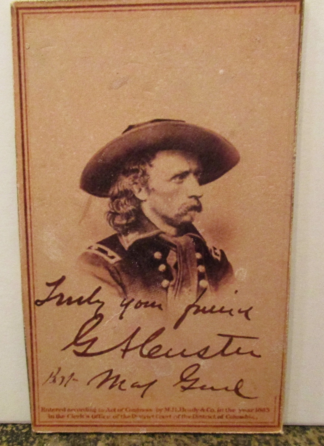 1862 George Custer Signed Reproduction CDV - Etsy