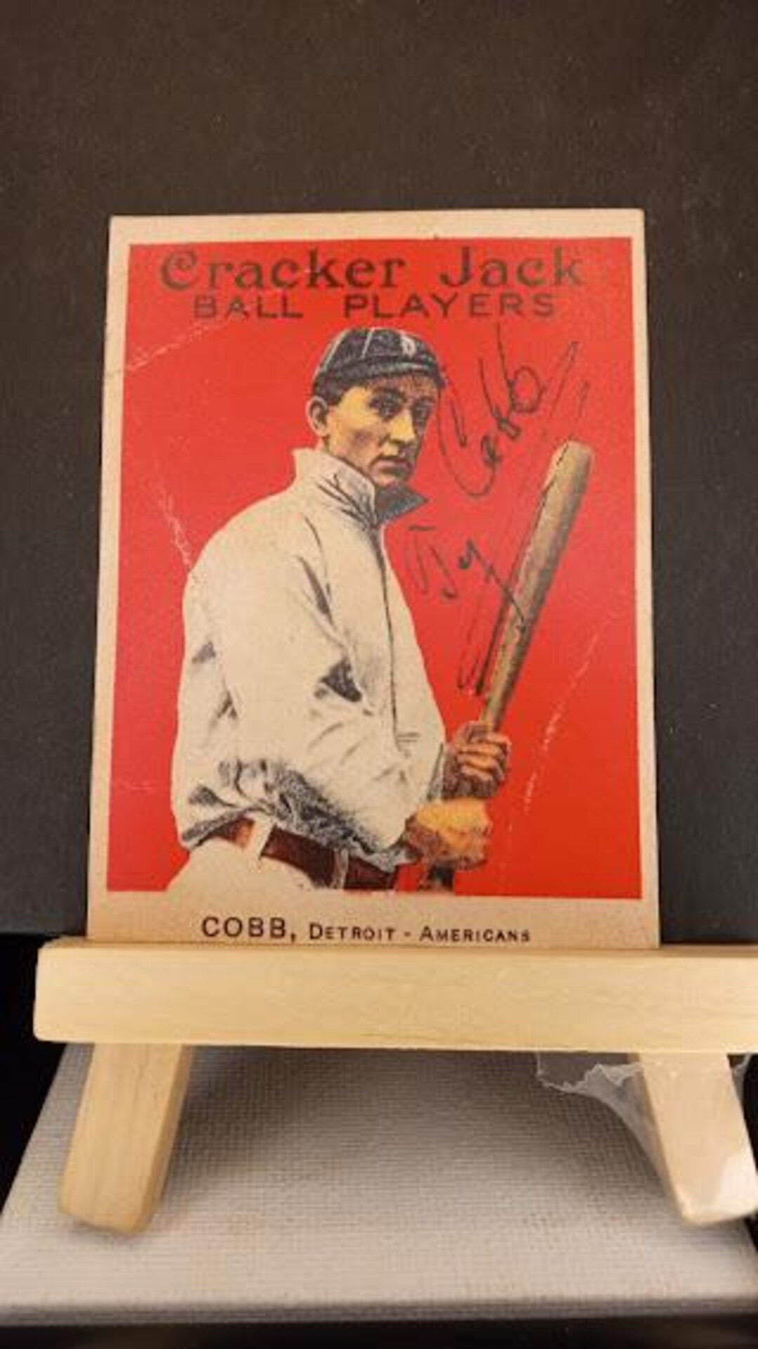 Ty Cobb Reproduction Autographed 1914 Cracker Jack Baseball Card ...