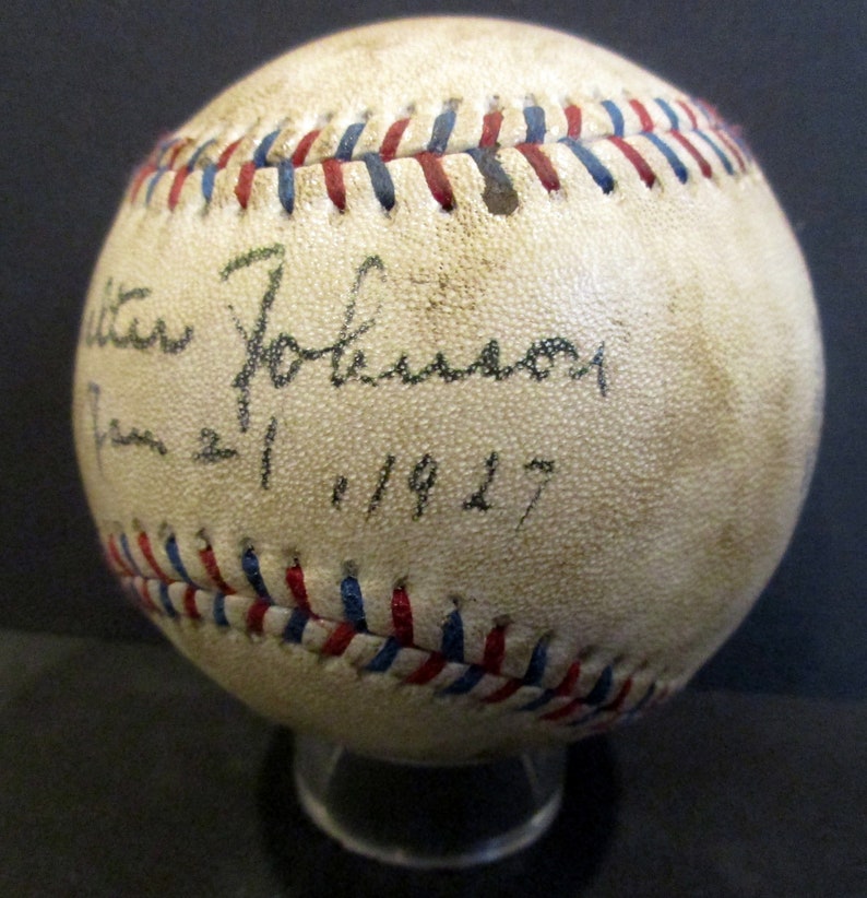 Walter Johnson Replica 1927 Autographed Baseball | Etsy