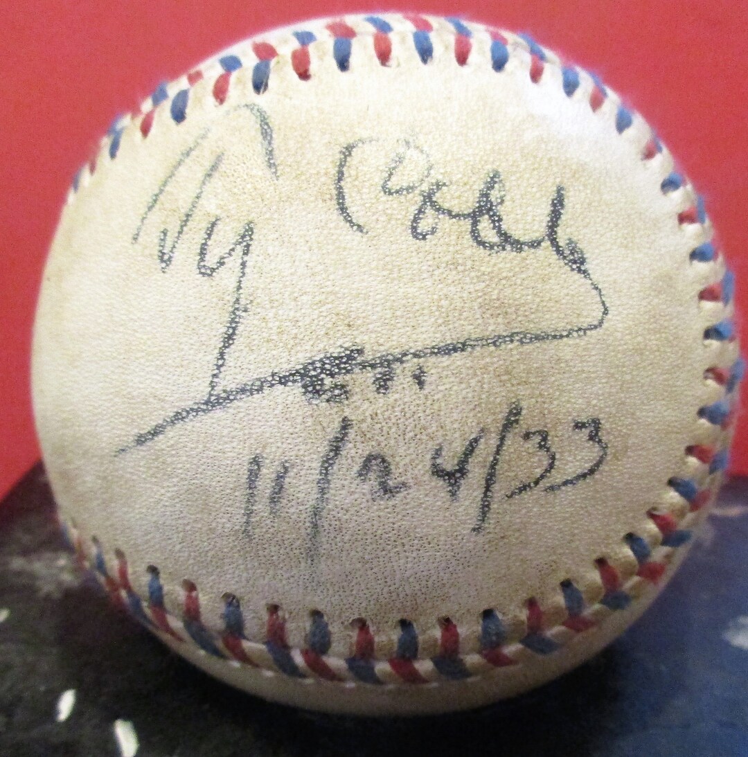 NEW DESIGN FOR 2022 Ty Cobb Autographed 1933 Baseball - Etsy
