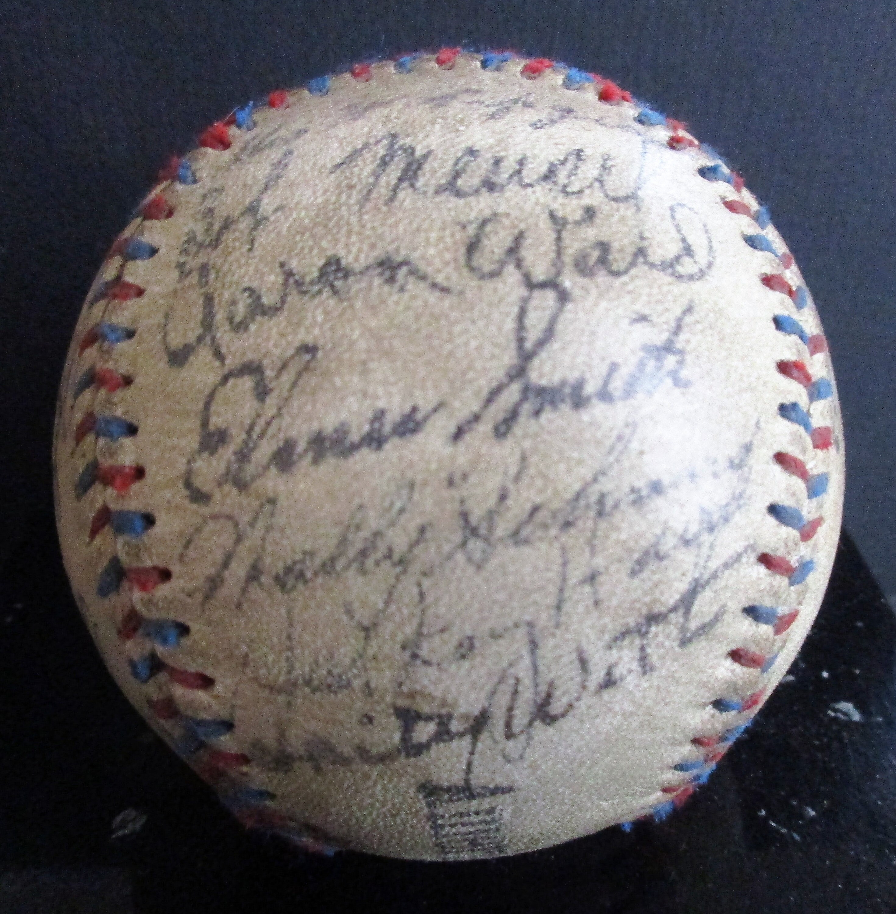 1923 New York Yankees Team Signed Replica Baseball W/ Ruth, Rookie ...