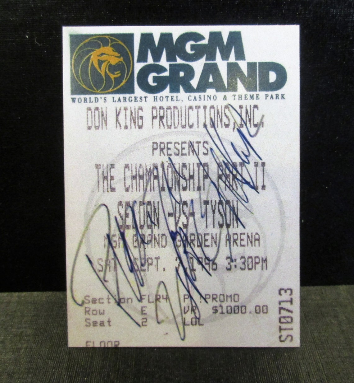 Tupac Shakur Last Autograph Replica Mike Tyson Vs.bruce Seldon | Etsy