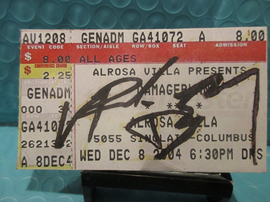 2004 Dimebag Darrell + Vinnie Paul Damageplan Autographed Reproduction ...