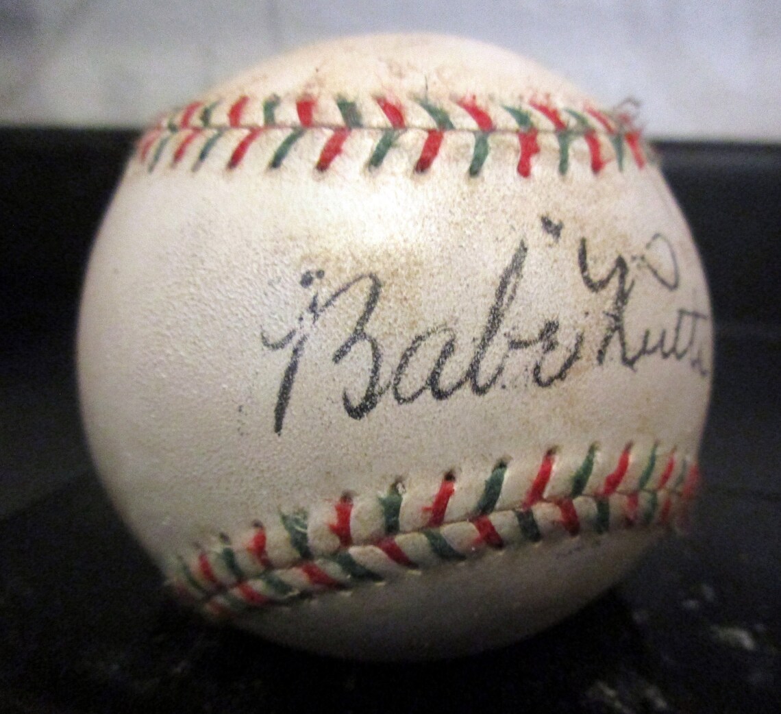 Babe Ruth Replica 1920's Autographed Goldsmith Baseball - Etsy