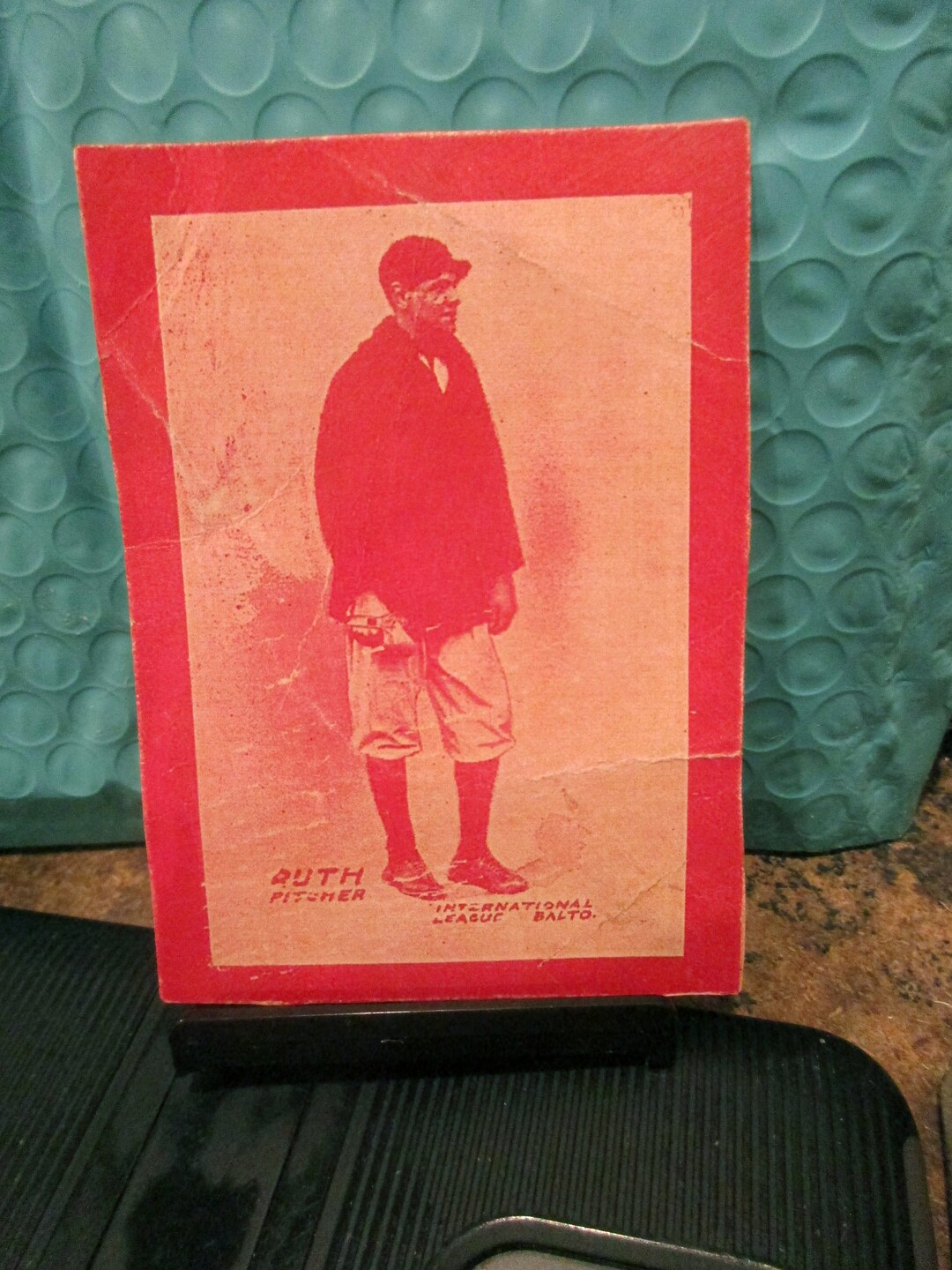 1/1 Babe Ruth Reproduction 1914 Baltimore News Baseball Card Stocking ...