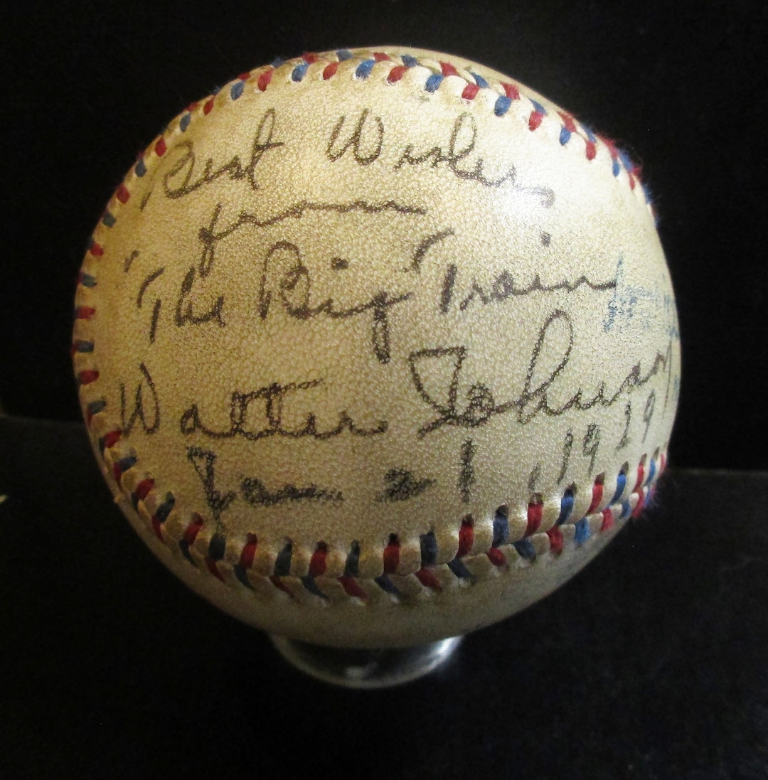 Walter Johnson Inscribed "the Big Train" Replica 1929 Autographed ...