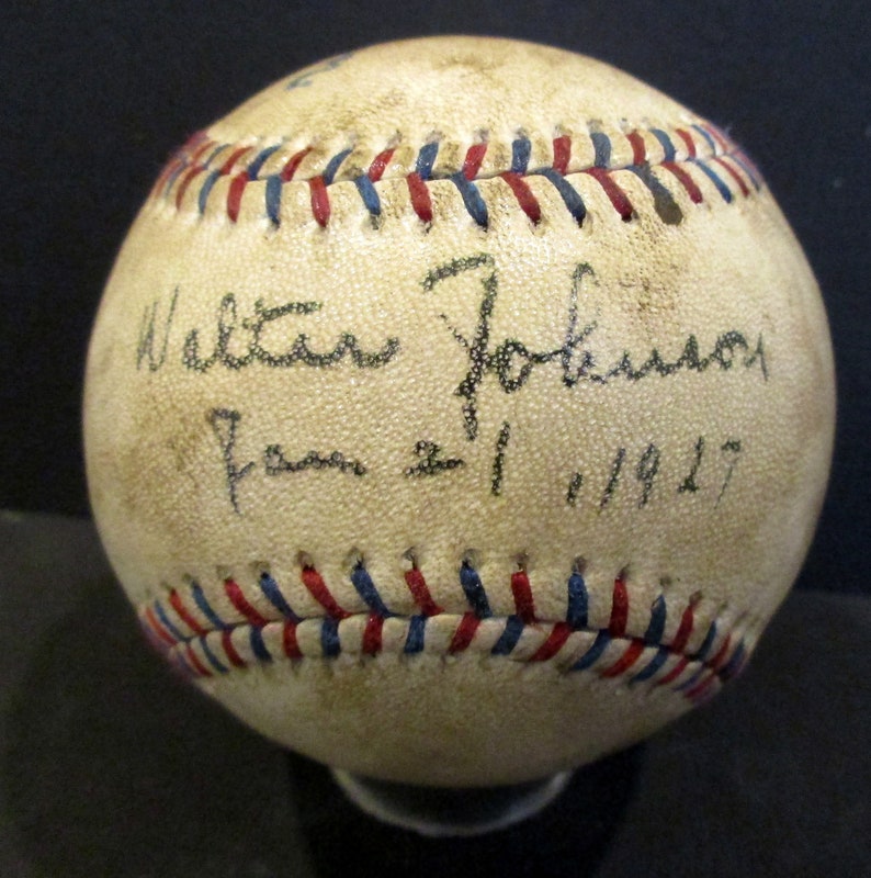Walter Johnson Replica 1927 Autographed Baseball | Etsy