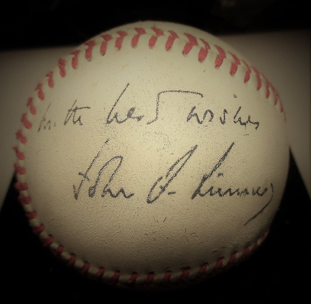 John F. Kennedy Replica Autographed 1960's Baseball - Etsy