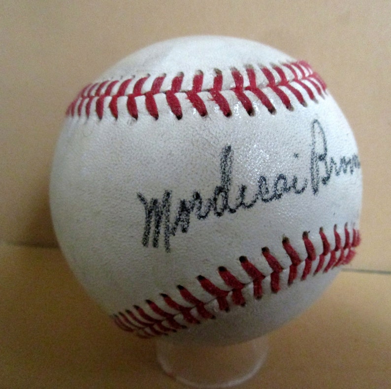 Mordecai three Finger Brown Replica Autographed | Etsy