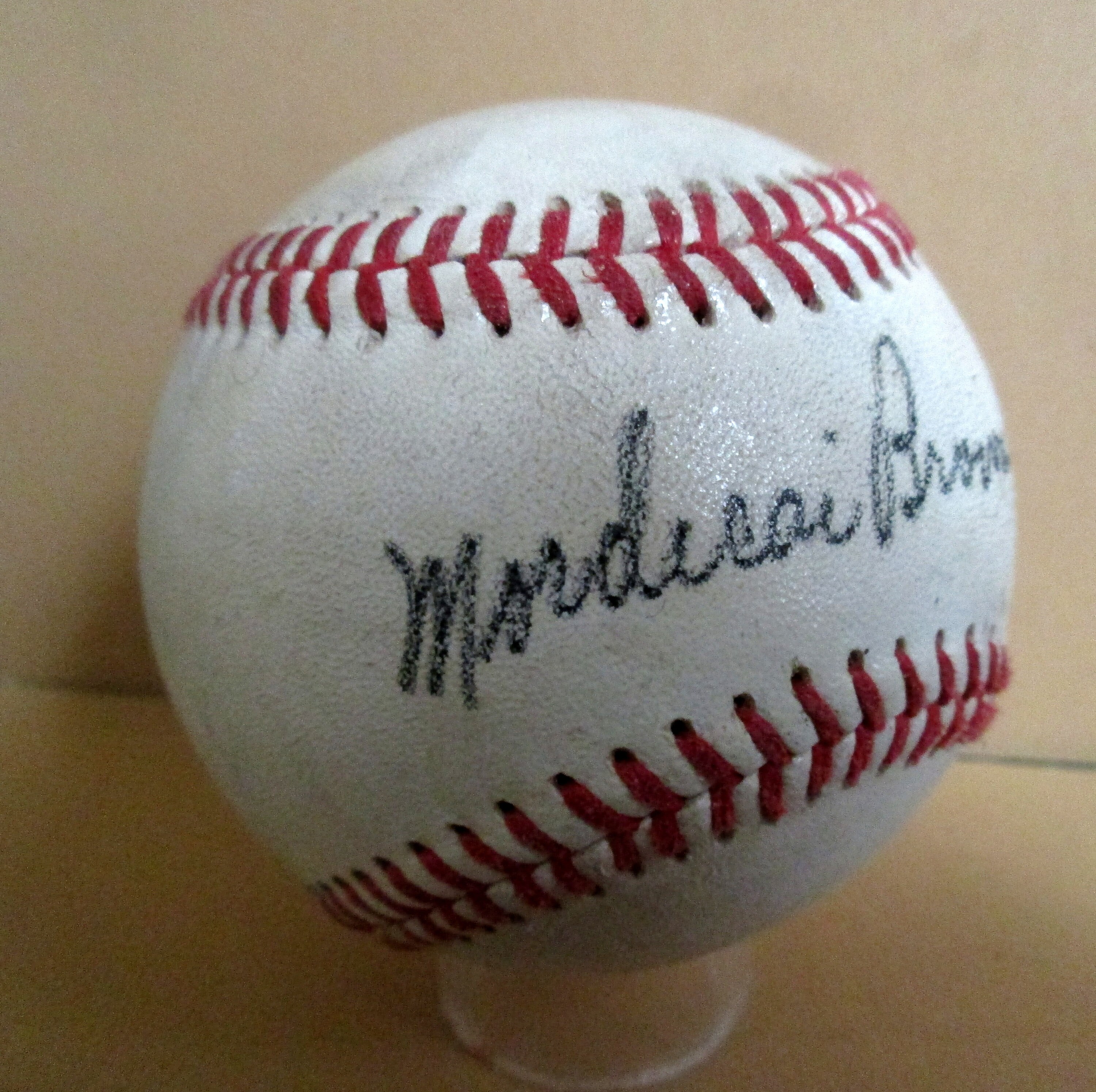 Mordecai three Finger Brown Replica Autographed | Etsy