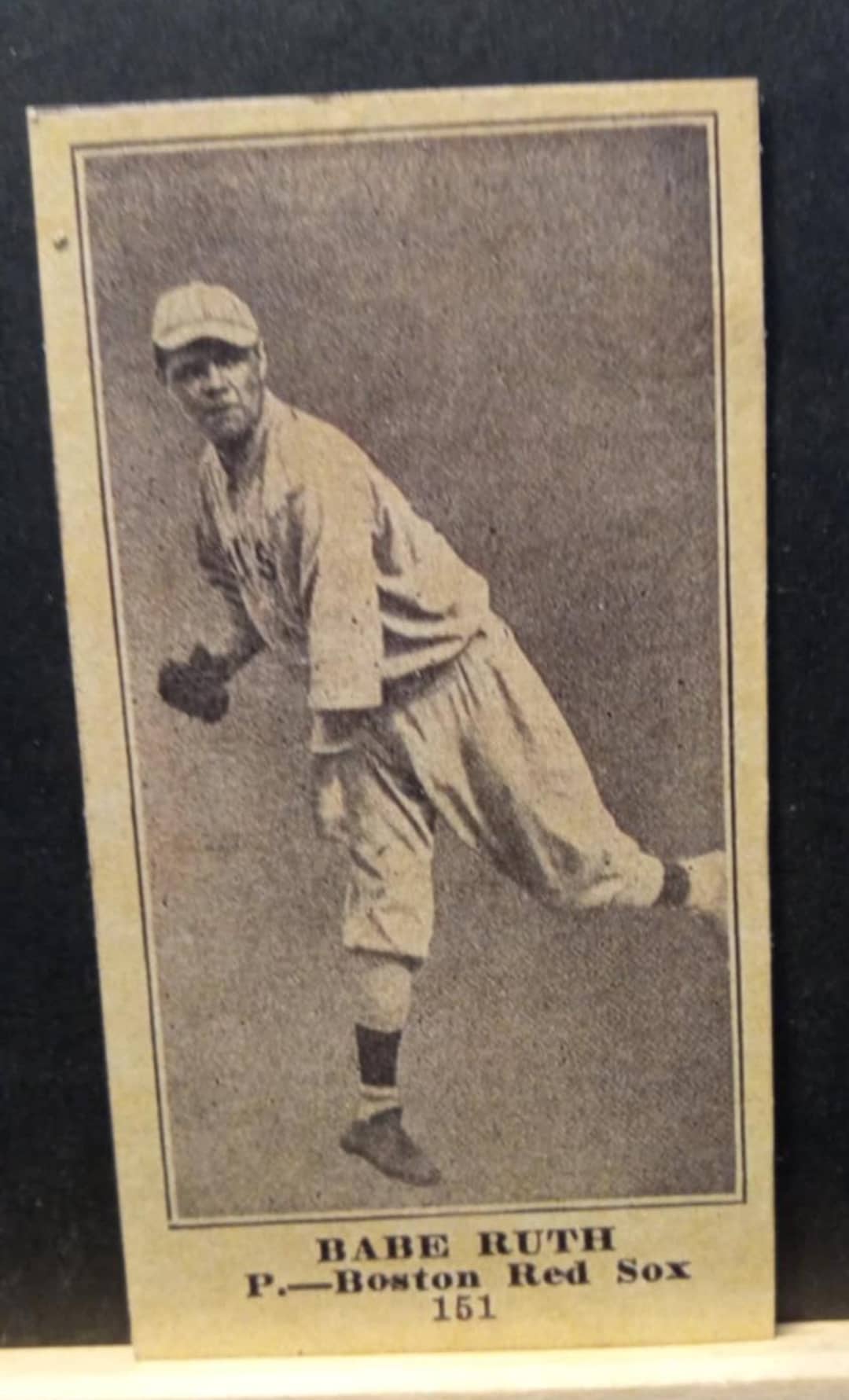 Babe Ruth Reproduction 1916 M101-4 Baseball Card W/ EVERYBODY'S BACK ...