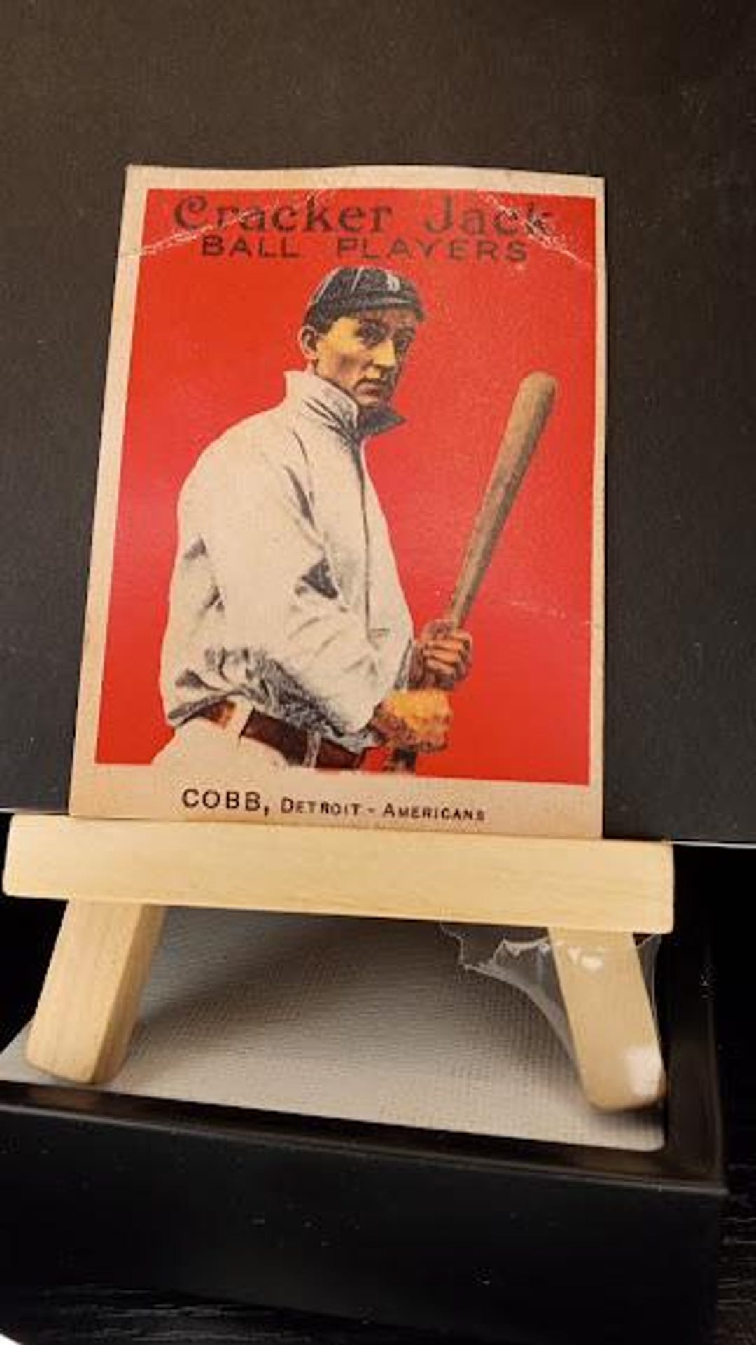 1/1 Ty Cobb Reproduction 1914 Cracker Jack Baseball Card Stocking ...