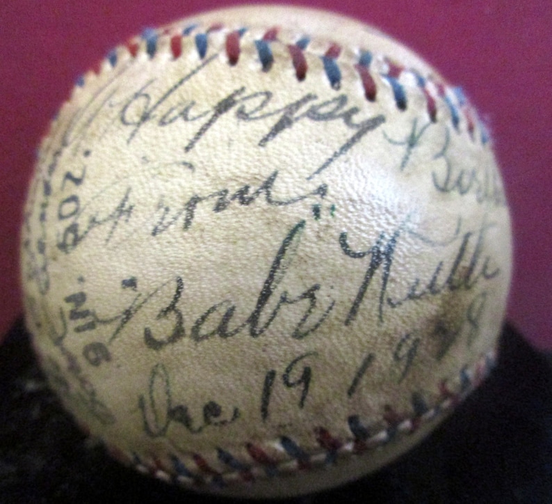Babe Ruth Replica 1928 Autographed Baseball W/ Happy Birthday | Etsy