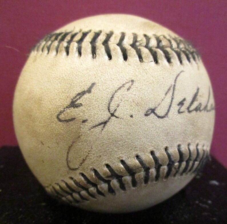 Ed Delahanty Replica 1898 Autographed Baseball New Design For 2019 Etsy
