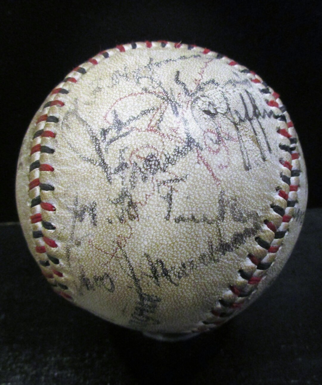 1910 Chicago Cubs Team Signed Replica Baseball W/ Chance, Tinker, Evers ...