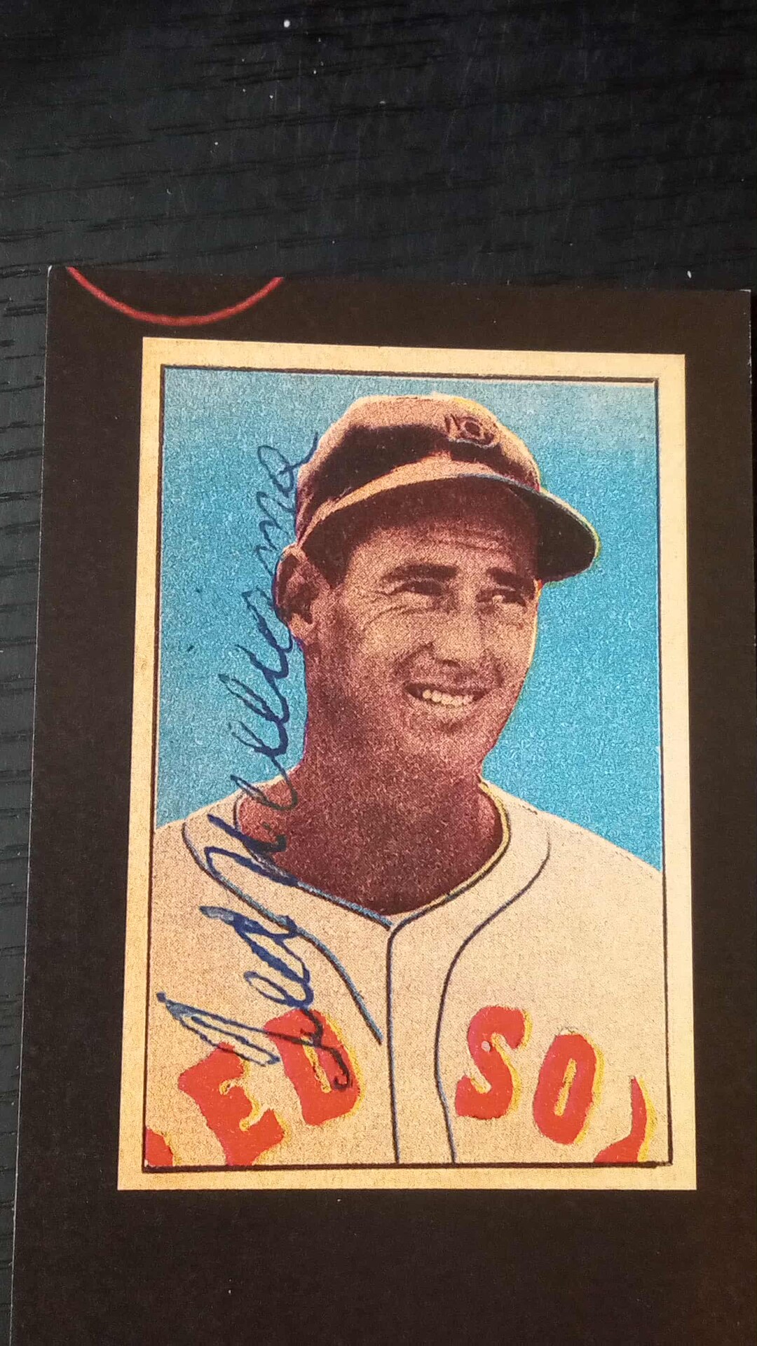 Ted Williams 1952 Berk Ross Reproduction Autographed Baseball Card ...