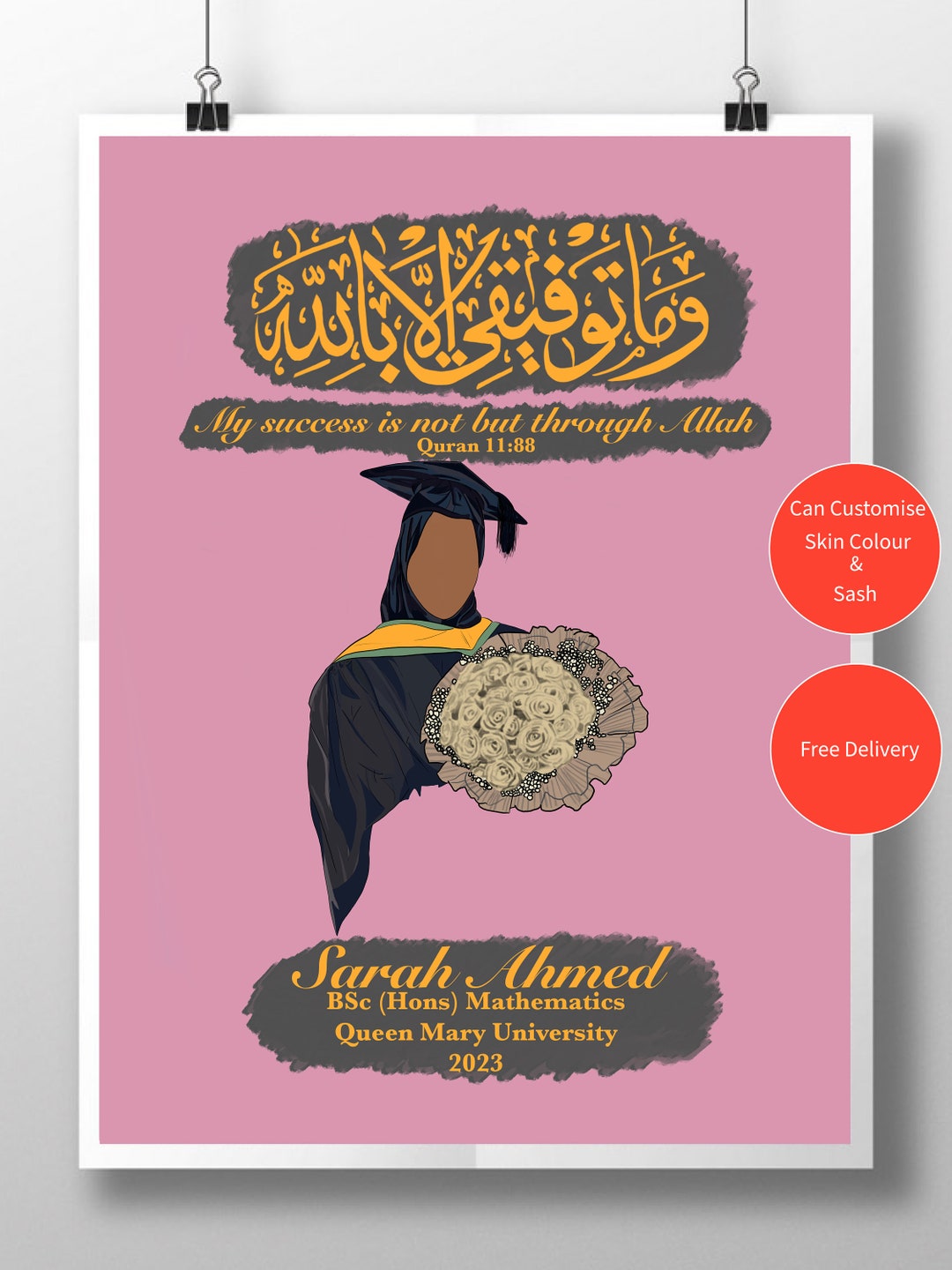 Islamic Graduation Print Islamic Muslim Graduation - Etsy