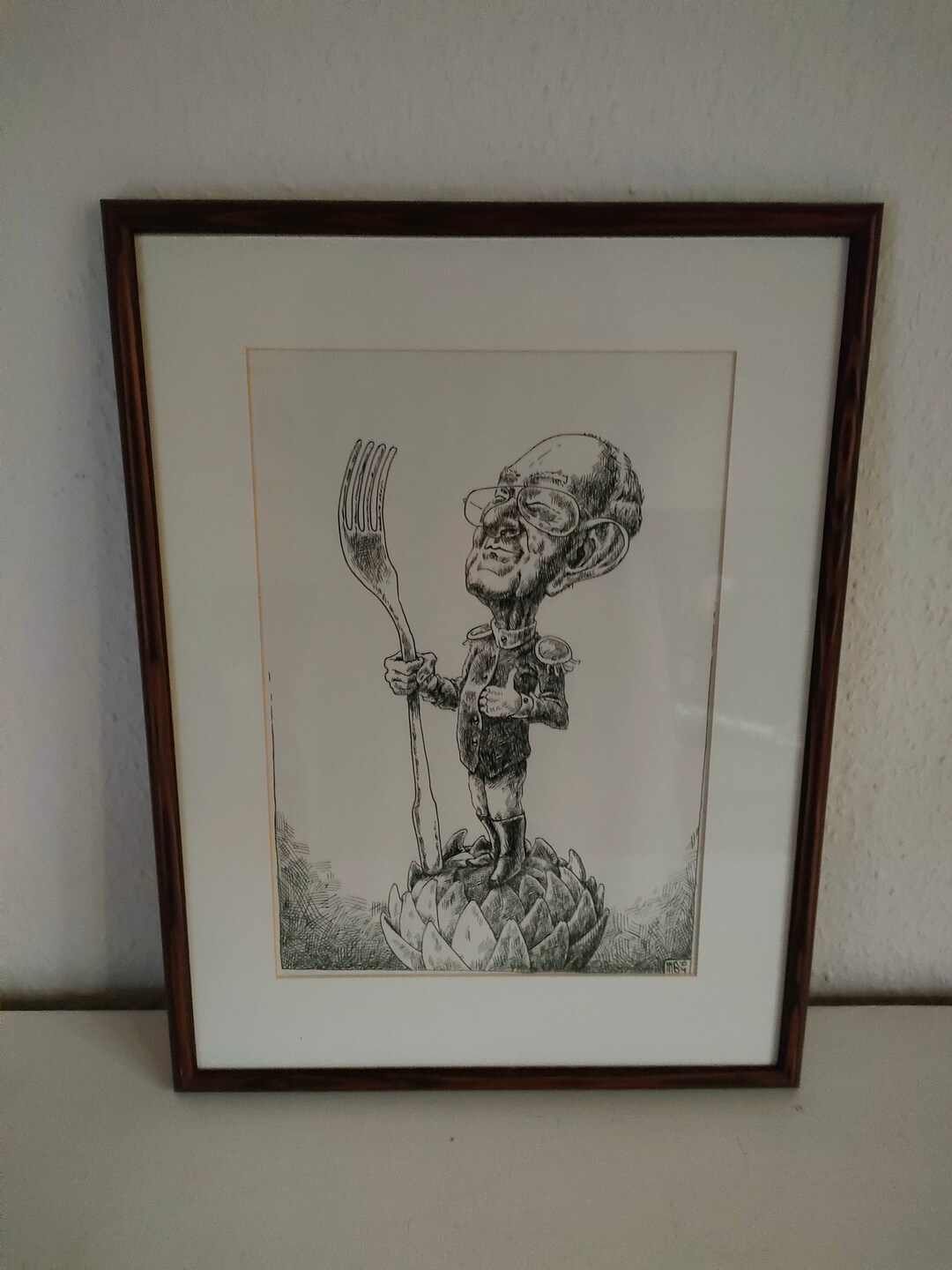 Vintage Cartoon Hand Drawn Narrow Wooden Frame 2004 - Etsy