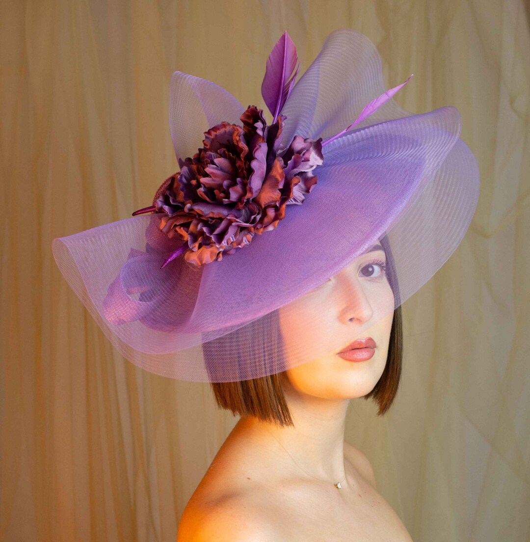 Purple Wedding Hat for Women Wedding Headband Festival - Etsy