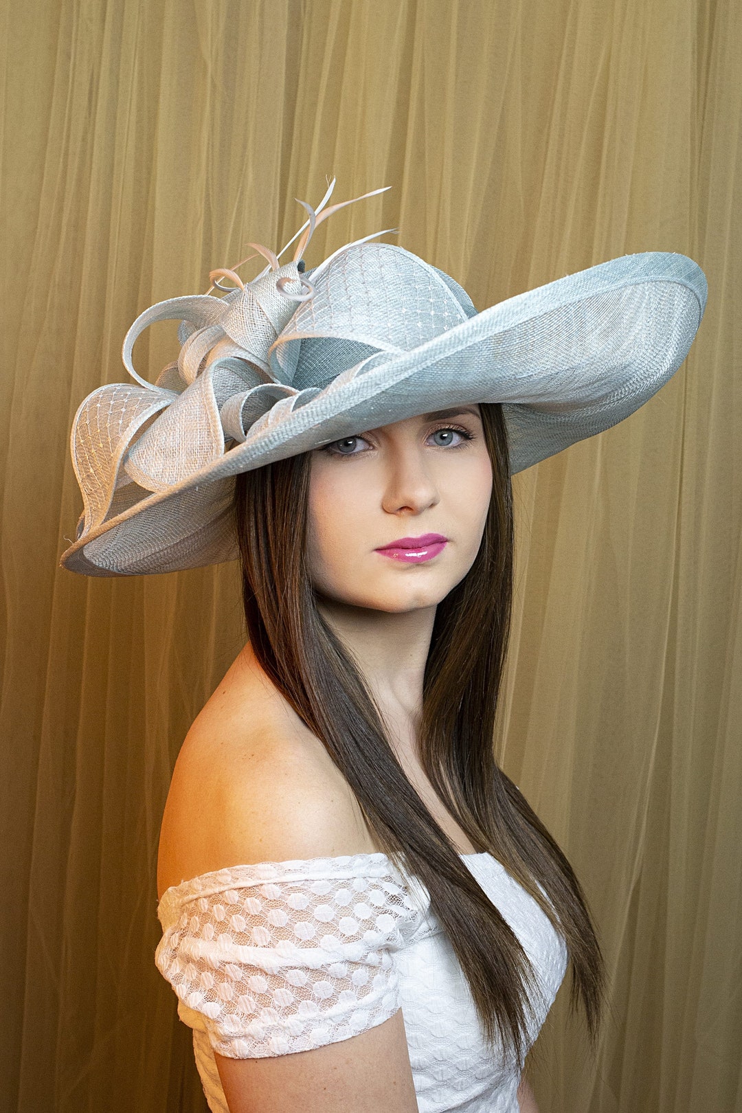 Light Blue Wedding Hat Elegant Head Accessory for Women Ideal for ...