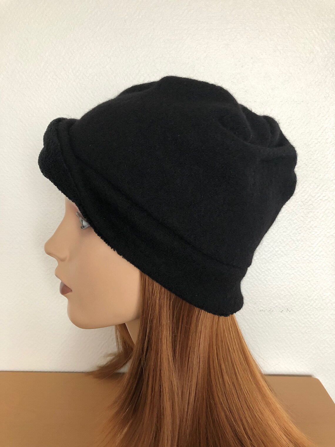 Schwarzer Hut für Damen Wollhut Damen Winter Kopf | Etsy